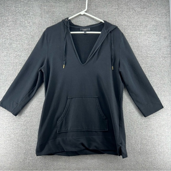 Talbots | Tops | Talbots Hoodie Sweater Women Large Black Casual Winter ...